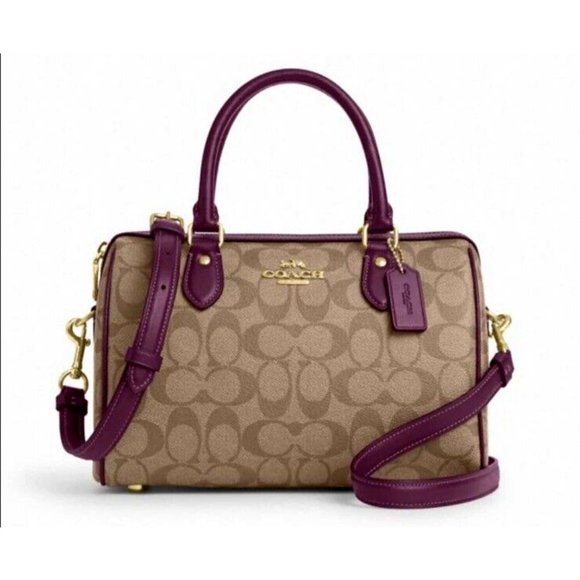 Coach | Bags | New Coach Ch28 Rowan Satchel Signature Coated Canvas ...